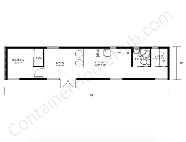 40 Foot Shipping Container Home Floor Plans
