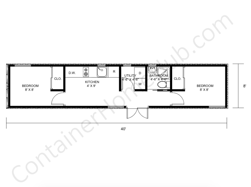 40 Foot Shipping Container Home Floor Plans
