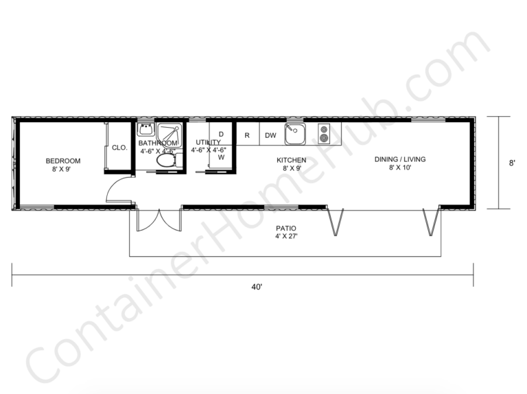 40 Foot Shipping Container Home Floor Plans